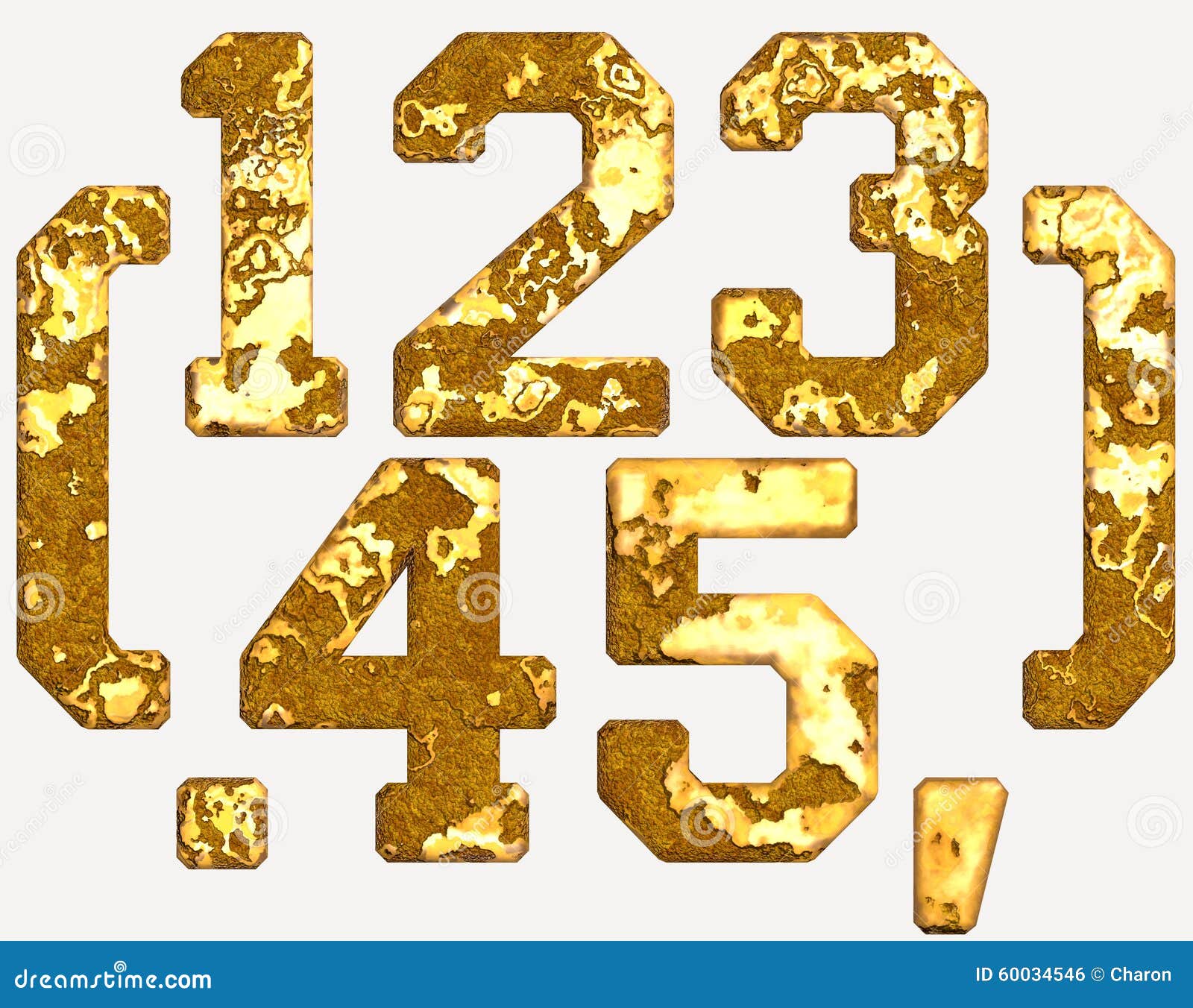 Rust Numbers Iron Numerical Letters Stock Photo - Illustration of ...