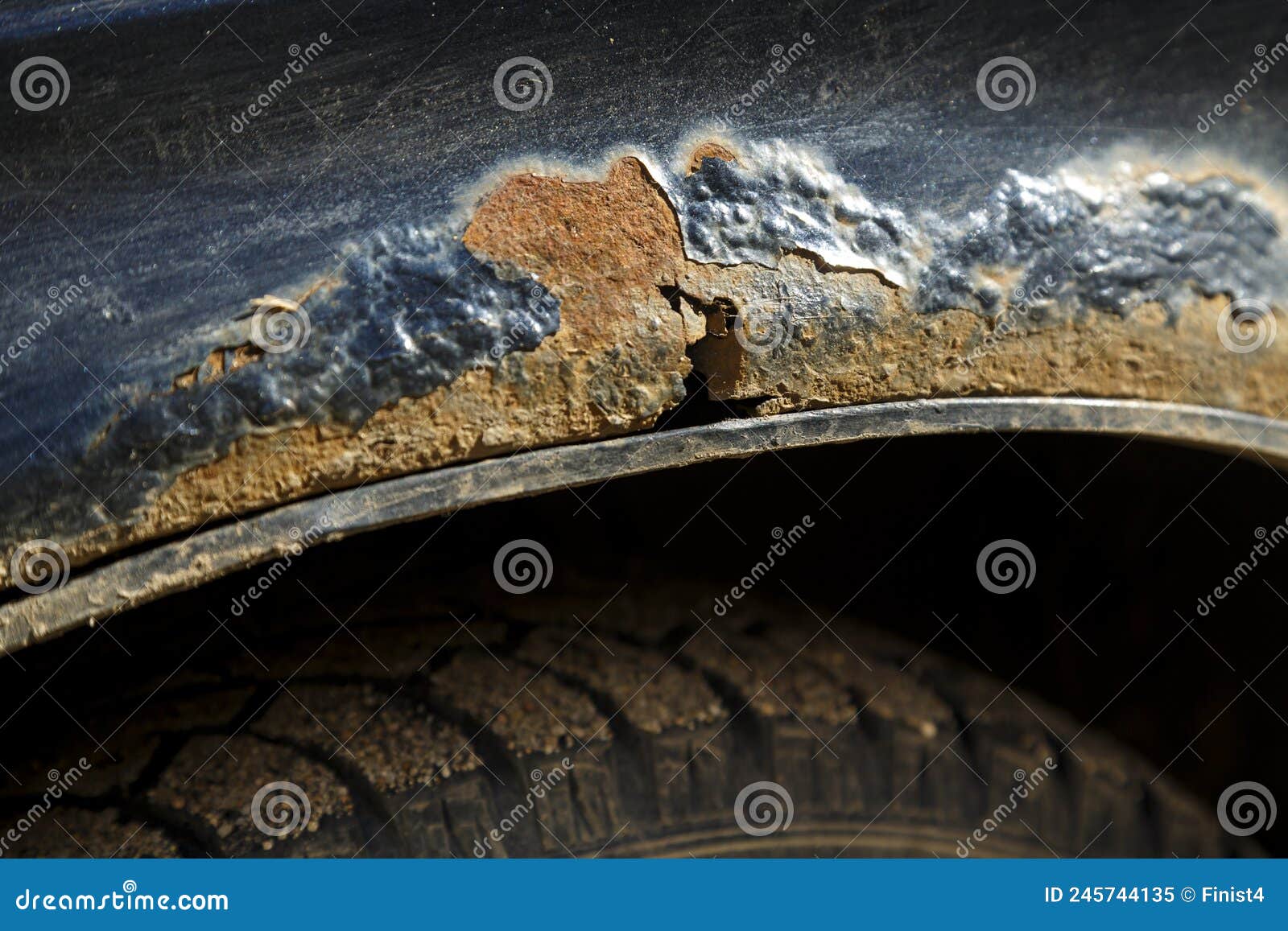 Rust on an Old Car Over the Wheels. Stock Image - Image of corroded ...