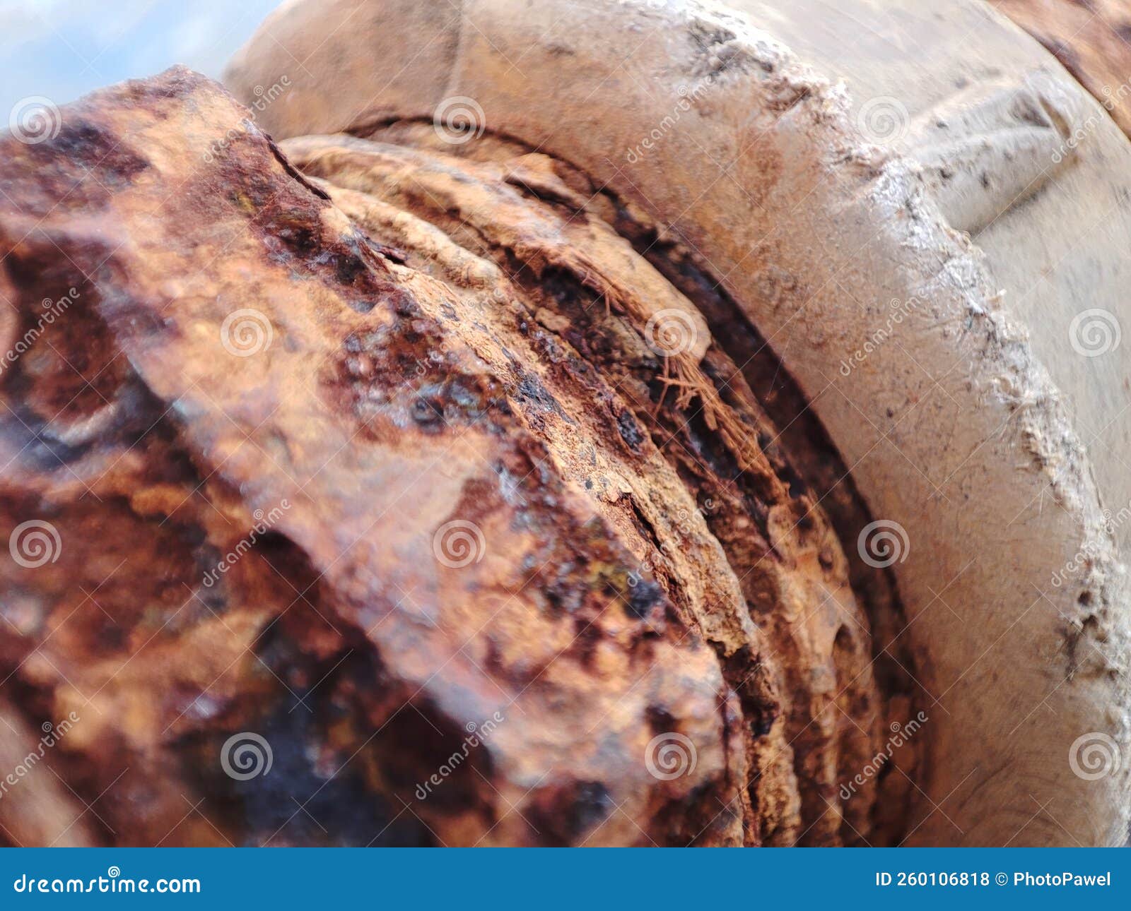 Rust on Old Metal. Rusty Material. Metallic Part Covered with Rust ...