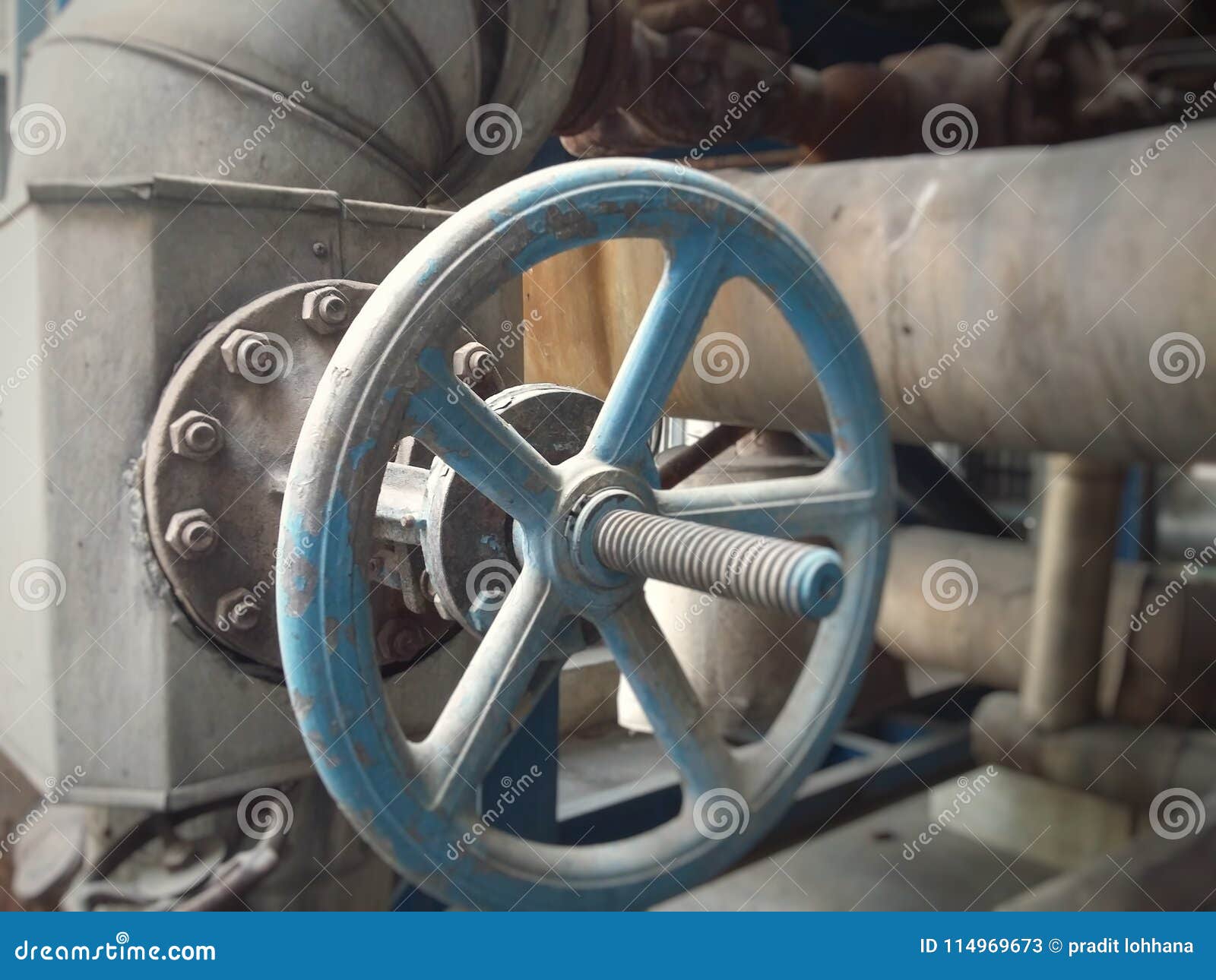 Rust Old Valve Bule Color in Industry Stock Image - Image of eggs ...