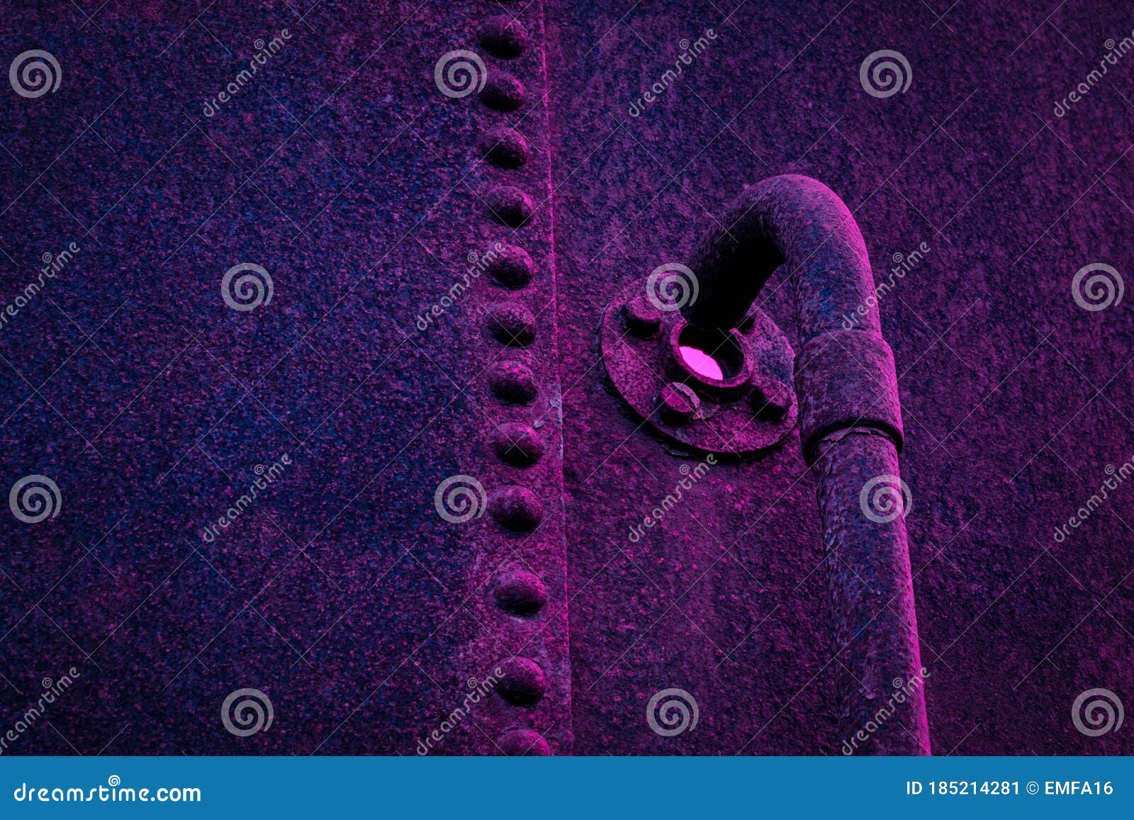 Rust on Old Water Tank in Pink and Purple Stock Image - Image of ...
