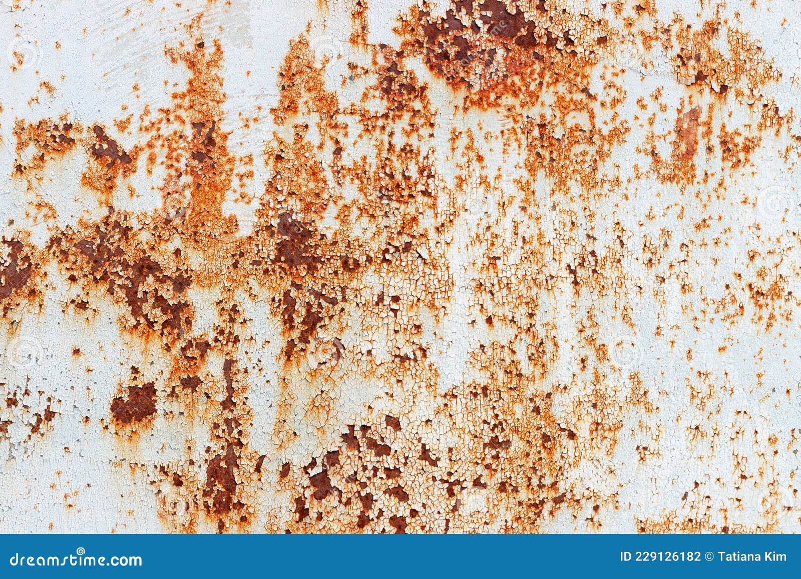 Rust on Old White Metal Close-up, Texture and Background. Stock Photo ...