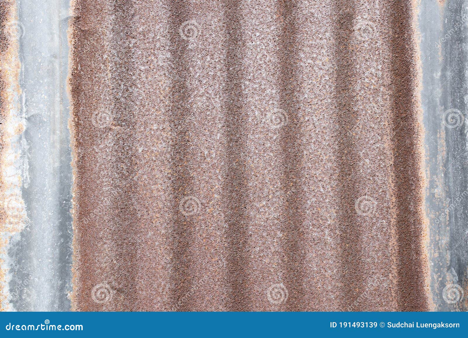 Rust of old zinc stock image. Image of exterior, rusty - 191493139