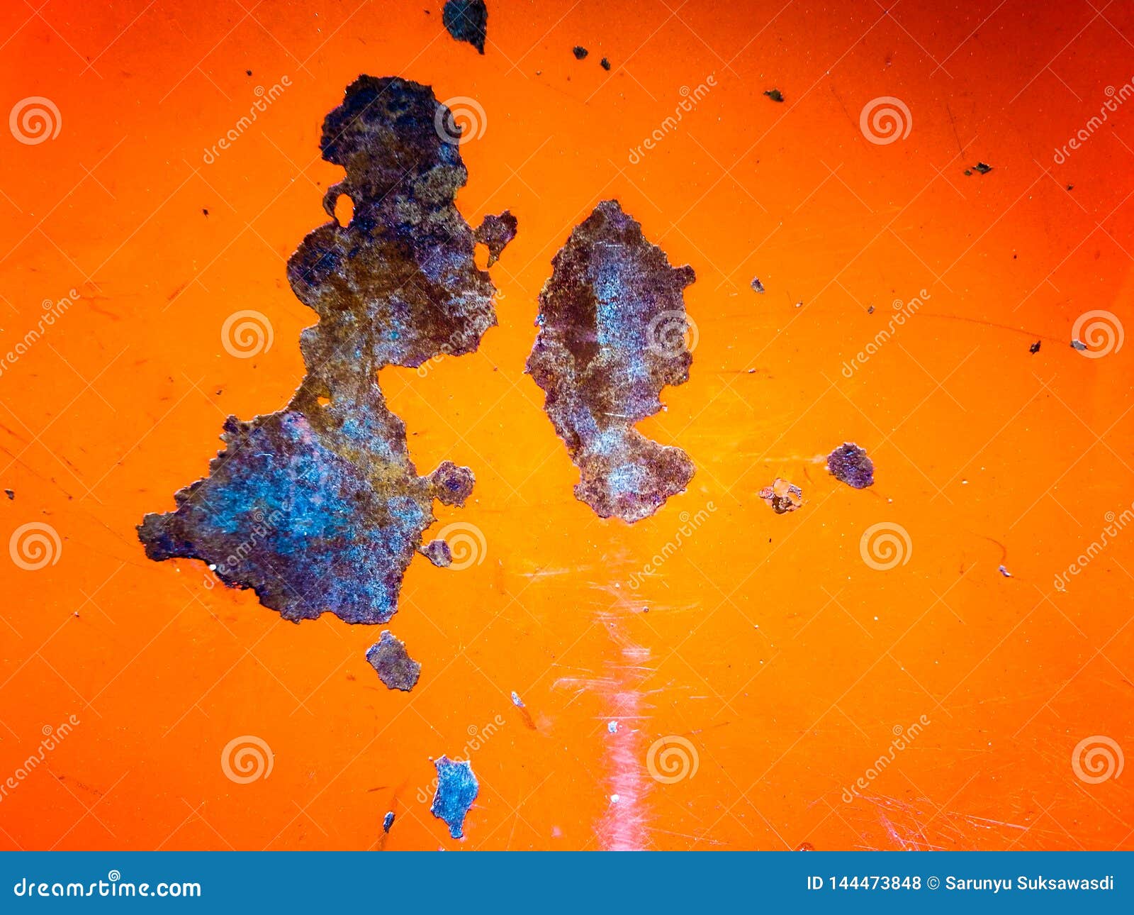 Rust on the Orange Metal Sheet Stock Photo - Image of surface, metal ...