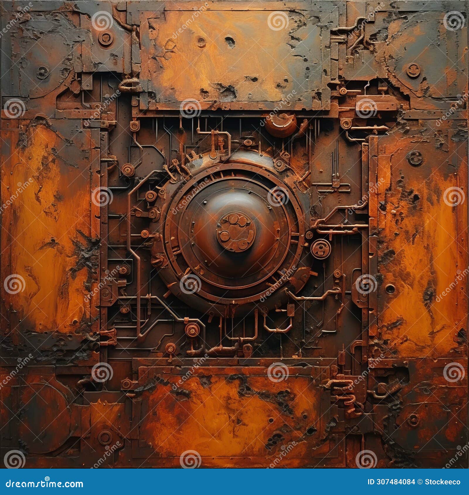 Rust and Oxidized Metal: a Hyper-realistic Sci-fi Relic Design Stock ...