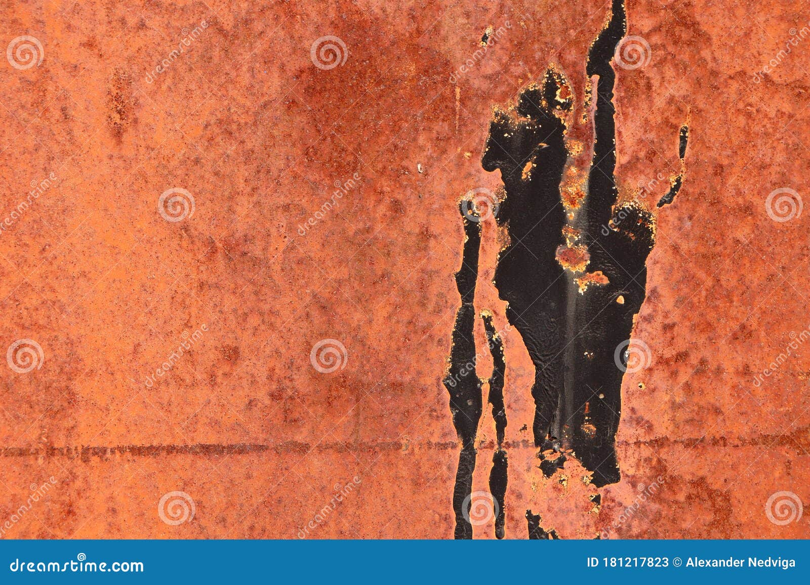 Rust Painted Wall Texture with Black Resin Stock Image - Image of ...