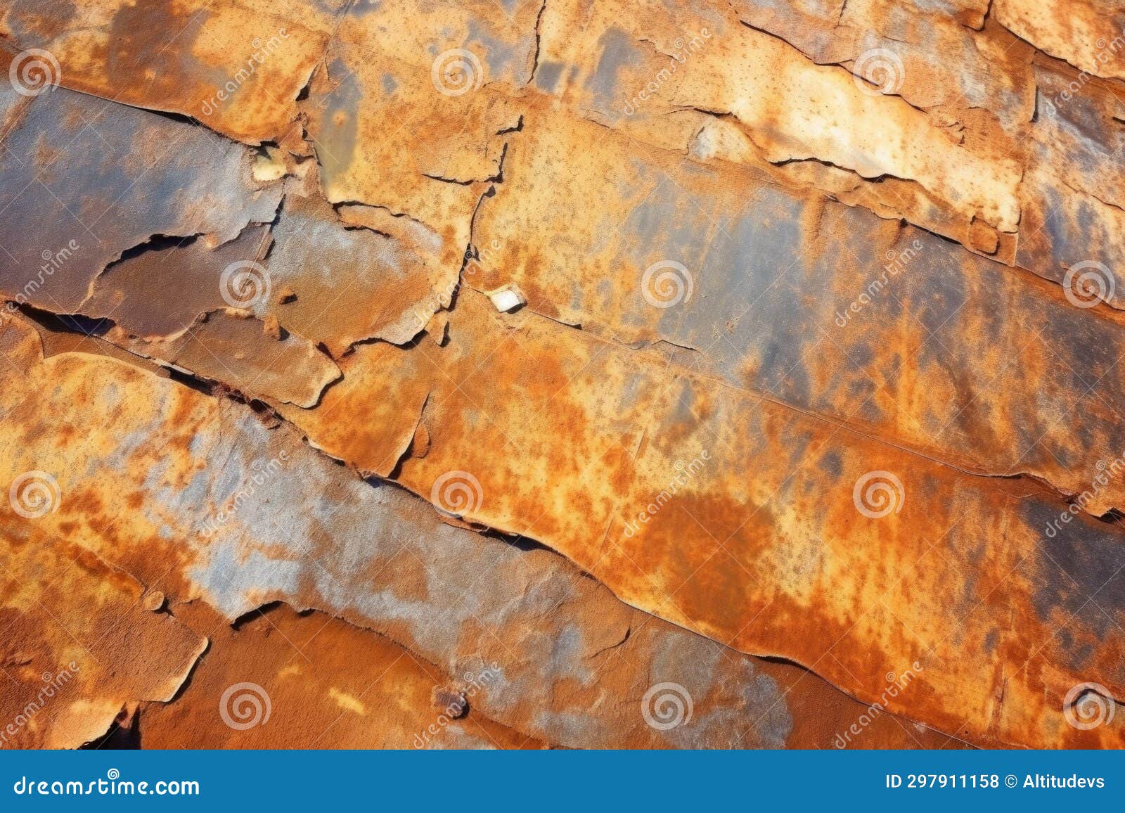 Rust Patches on a Metallic Surface Under Sunlight Stock Photo - Image ...