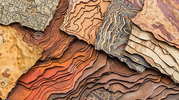 Rust Patterns Developing into Topographic Maps Featuring Natural ...