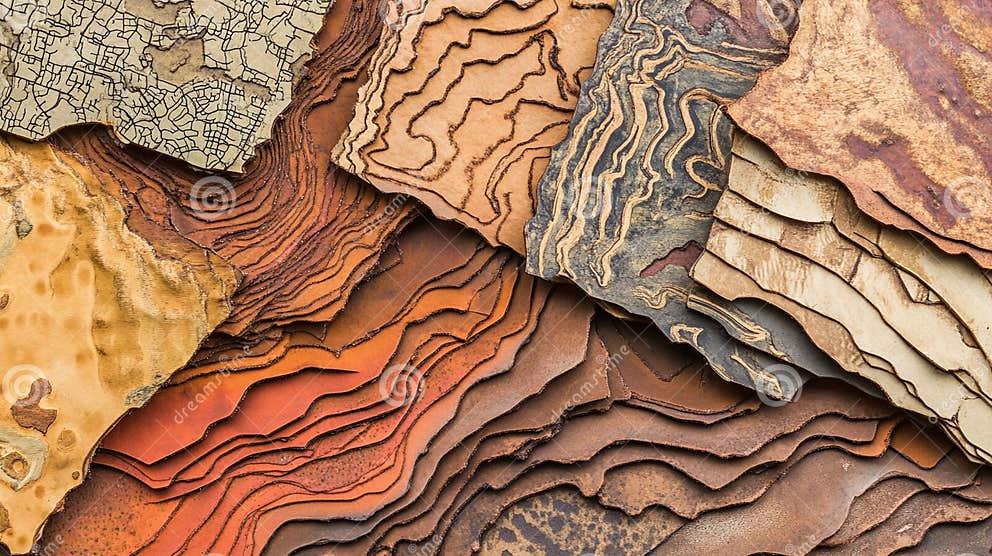 Rust Patterns Developing into Topographic Maps Featuring Natural ...