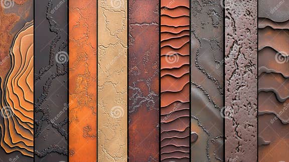 Rust Patterns Developing into Topographic Maps Featuring Natural ...