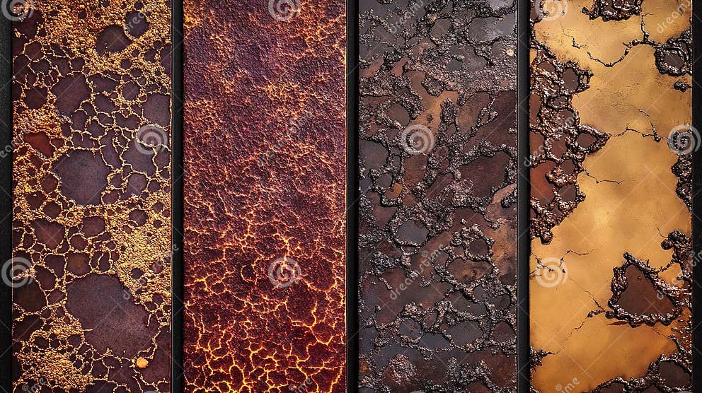 Rust Patterns Developing into Topographic Maps Featuring Natural ...