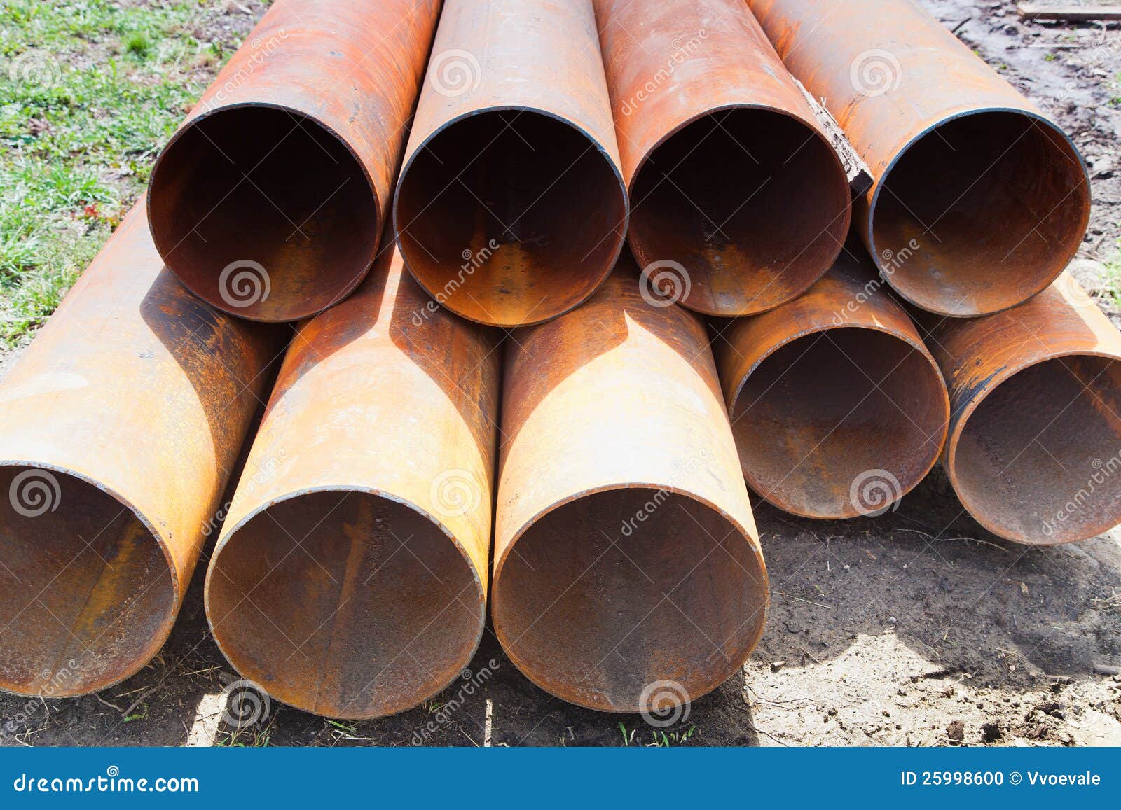 Rust Pipes for Trunk Pipeline Stock Photo - Image of outdoor, ground ...