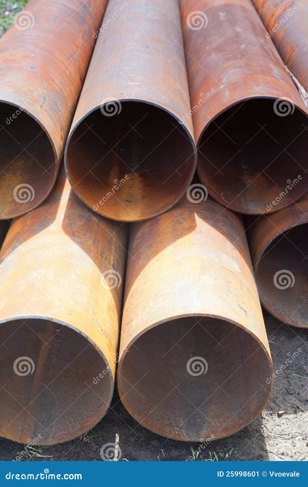 Rust Pipes for Trunk Pipeline Stock Image - Image of plot, construction ...