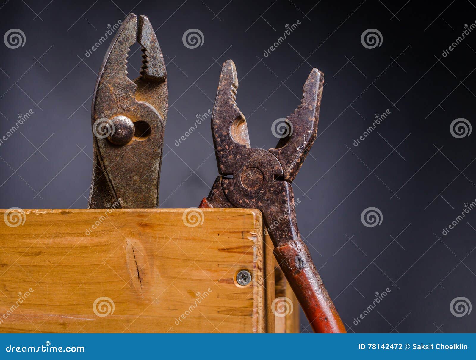 Rust pliers stock photo. Image of pliers, hammer, glove - 78142472