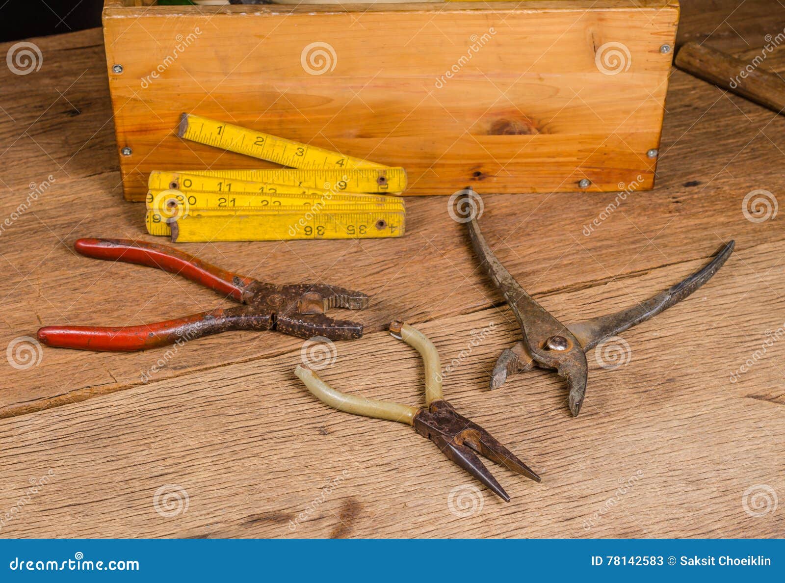 Rust pliers stock image. Image of wooden, carpentry, home - 78142583