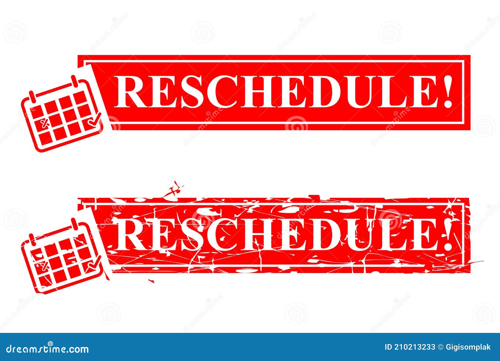 Rust Rectangle Vector Red Grunge Rubber Stamp Effect, Reschedule With ...