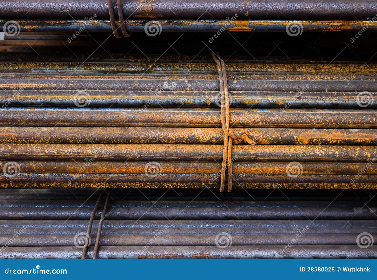 Rust Reinforcing steel bar stock photo. Image of ferrous - 28580028
