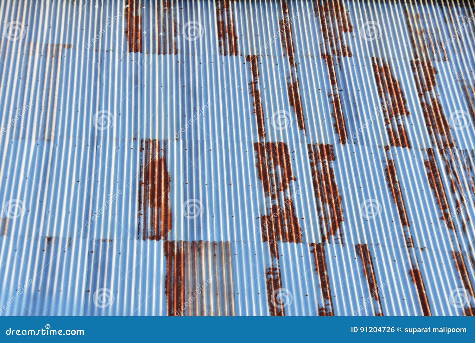Rust on the roof. stock photo. Image of steel, fence - 91204726