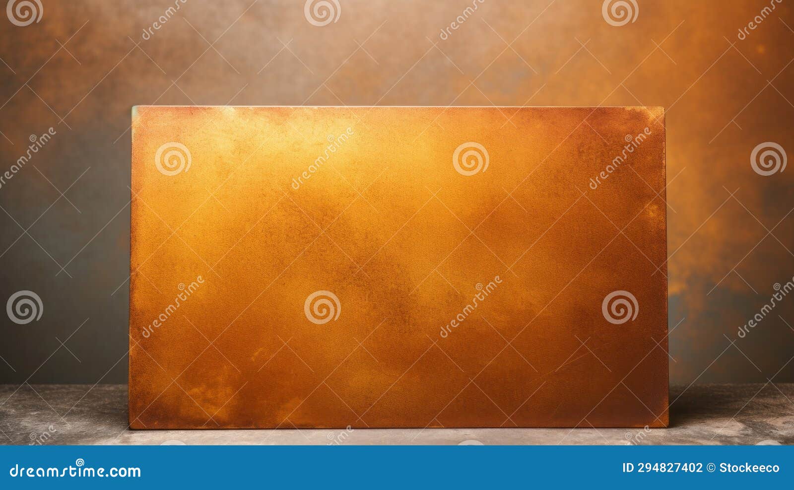 Copper Rectangular Frame With The Image Of A Curved Tree In Mountains ...