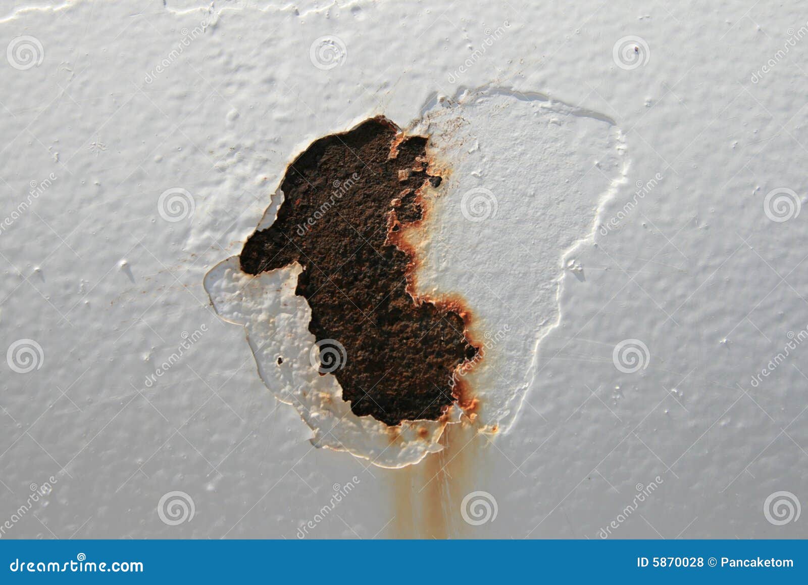 Rust spot stock photo. Image of damaged, painted, metal - 5870028