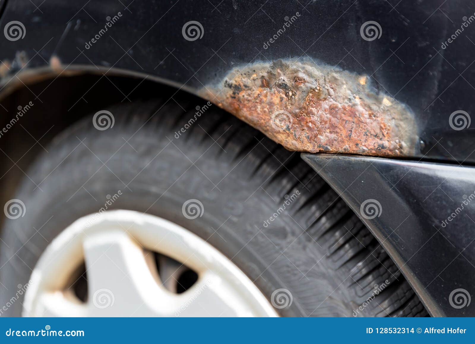 Rust Stain on the Car - Close-up Stock Photo - Image of patch, rust ...