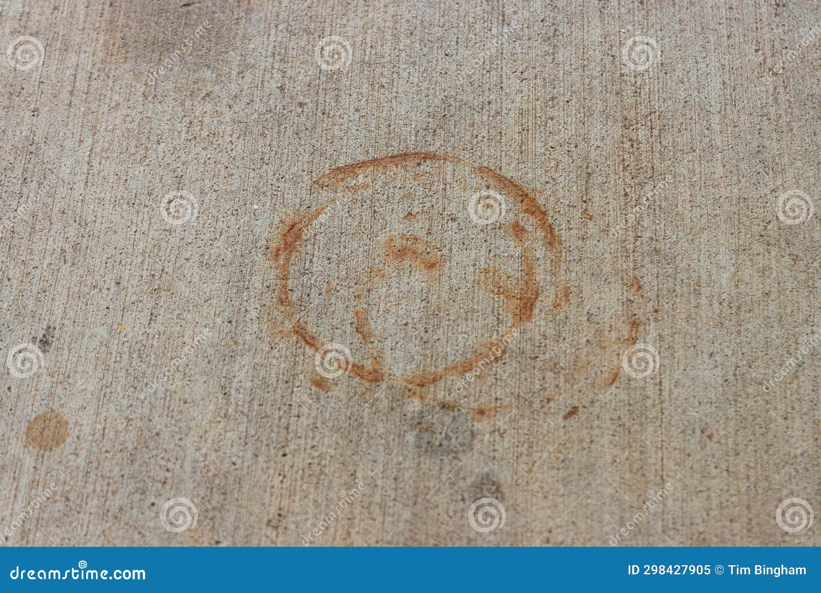 Rust stains on the cement stock image. Image of handyman - 298427905