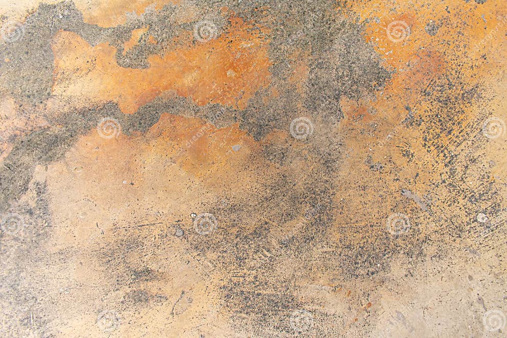 Rust Stains on Concrete Surface Stock Photo - Image of aged, concrete ...