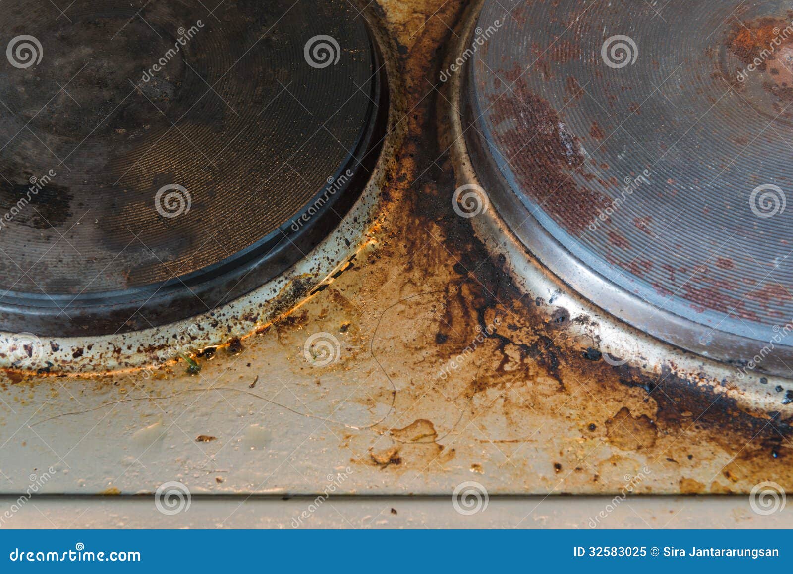 Rust Stains on the Electric Stove Stock Image - Image of metal, kitchen ...