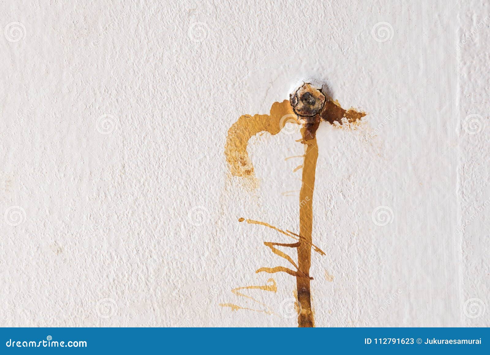 Rust stains from nail stock image. Image of texture - 112791623