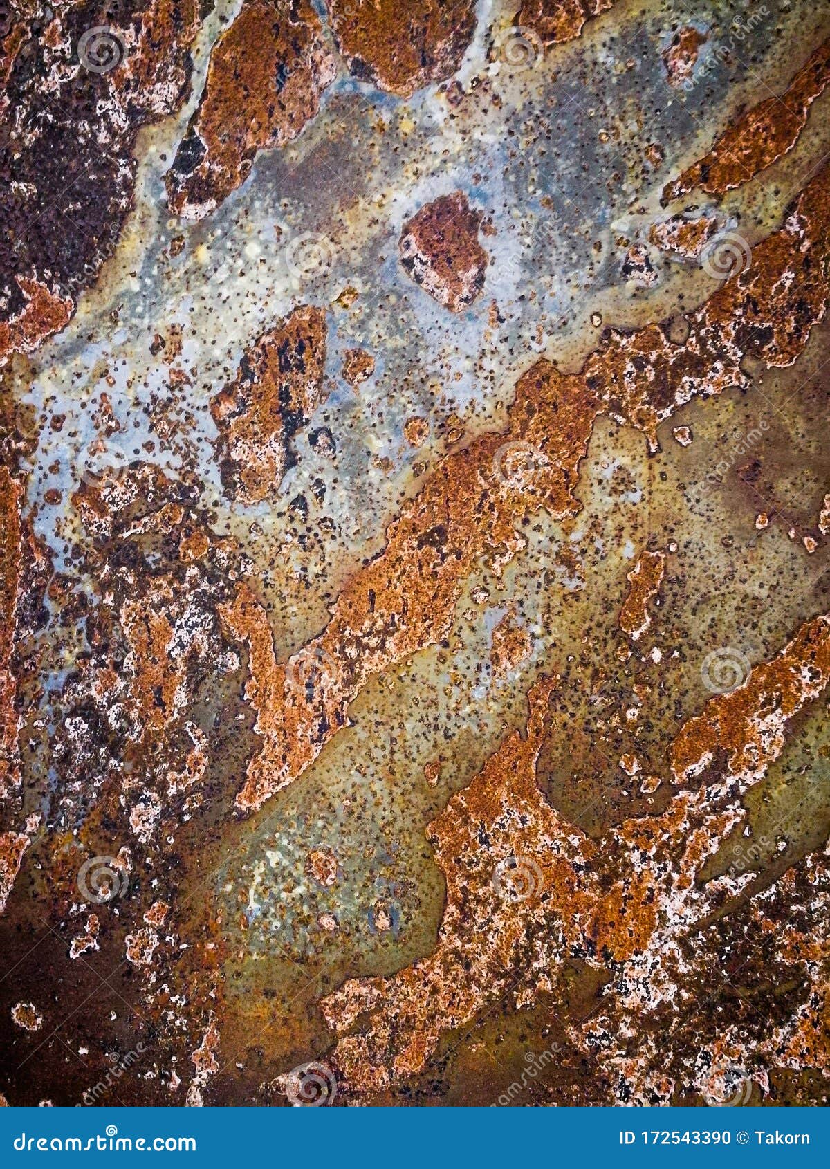 Rust Stains on the Surface of Steel for Use in Design Stock Photo ...