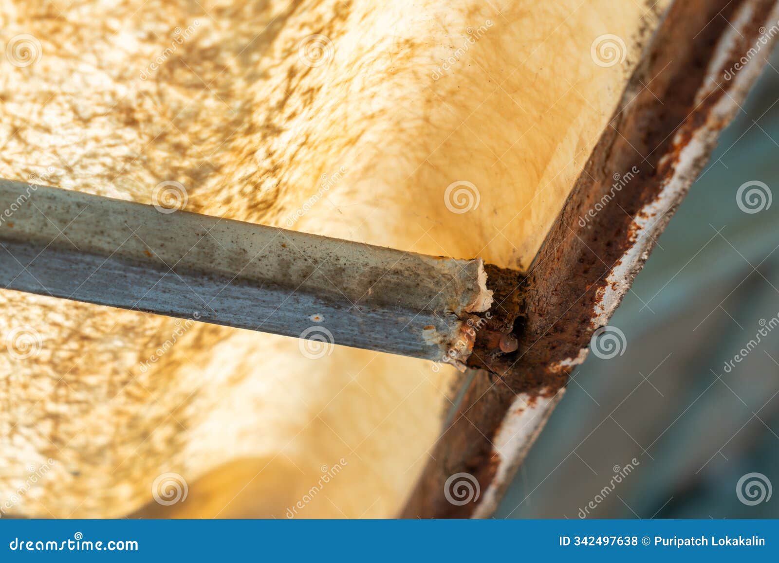 Rust on steel beams stock photo. Image of engineer, ruined - 342497638