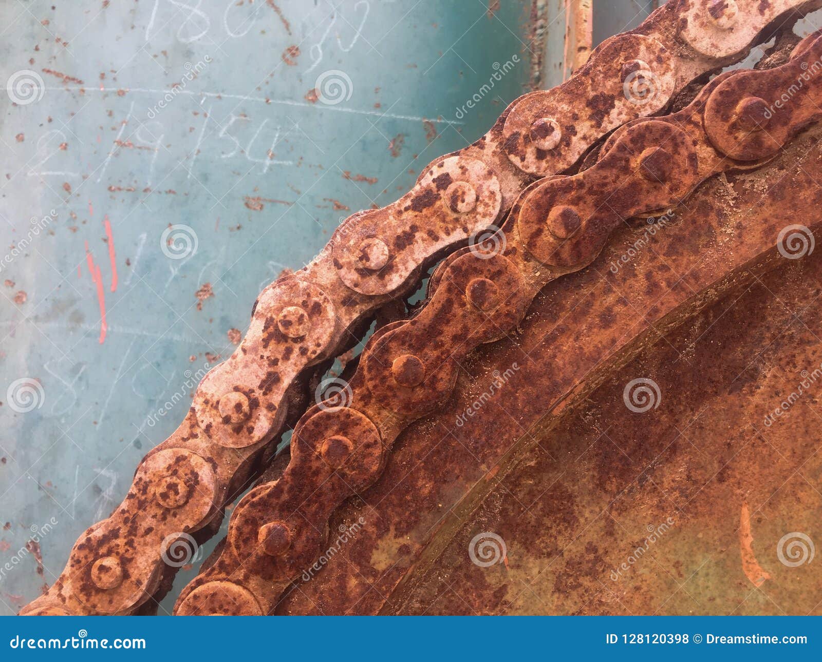 Rust on Steel Chain of Machine Stock Photo - Image of machine, rust ...