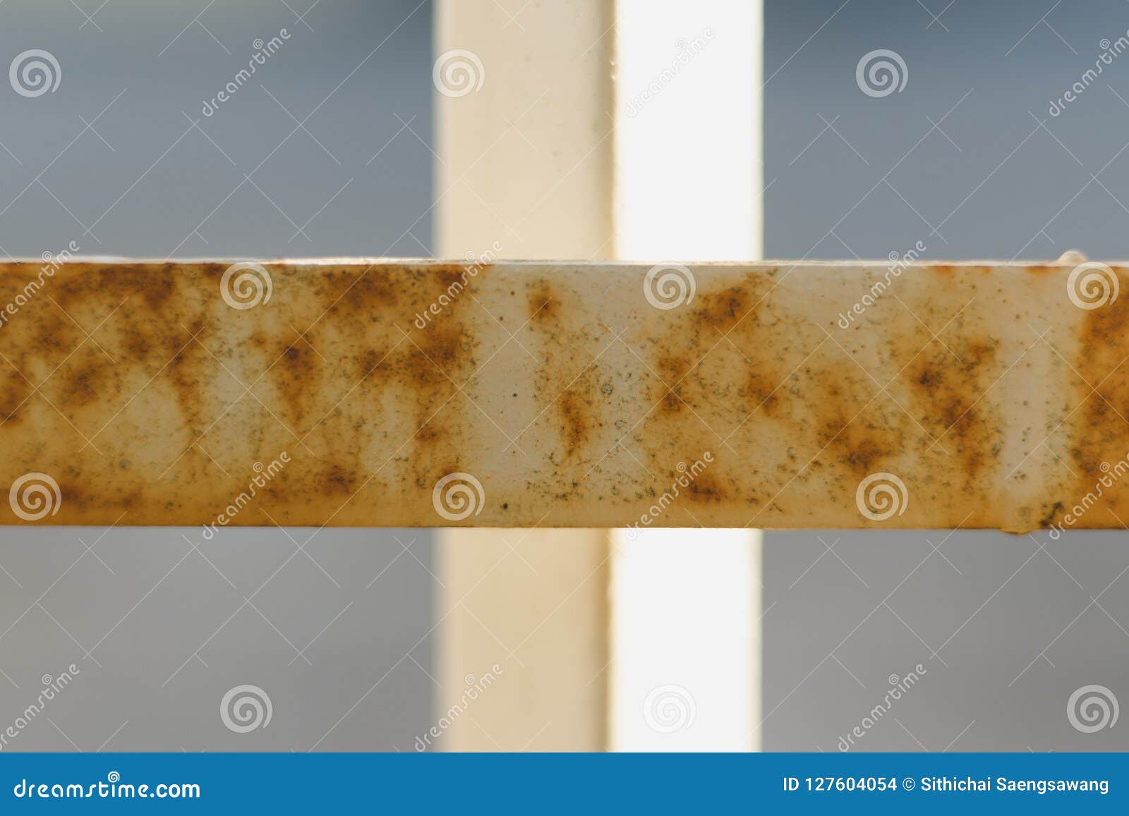 Rust on steel flat bar stock photo. Image of steelfence - 127604054