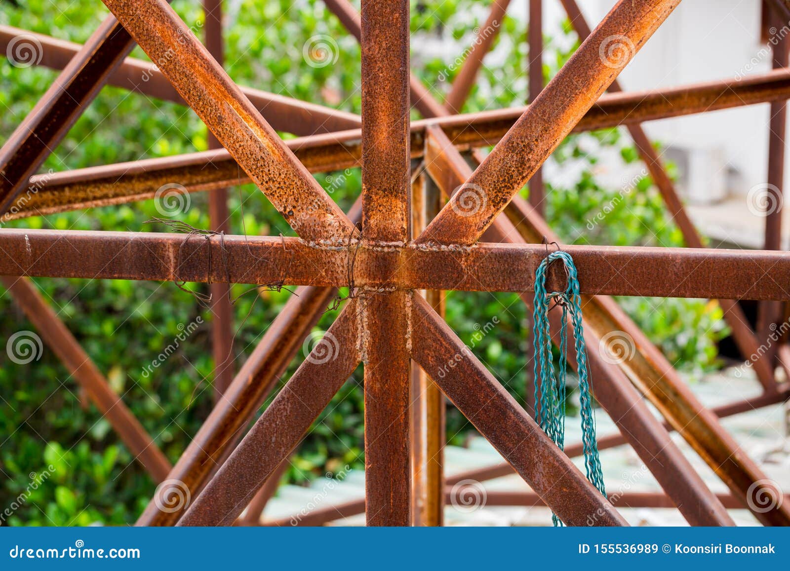 Rust on the steel frame stock image. Image of house - 155536989