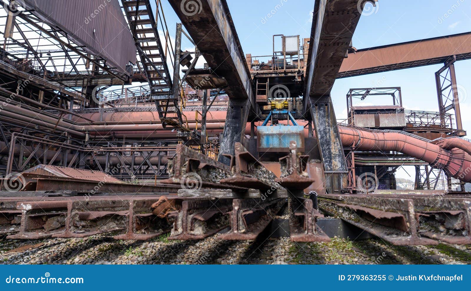 Rust and Steel in an Old Factory Stock Image - Image of train, waterway ...