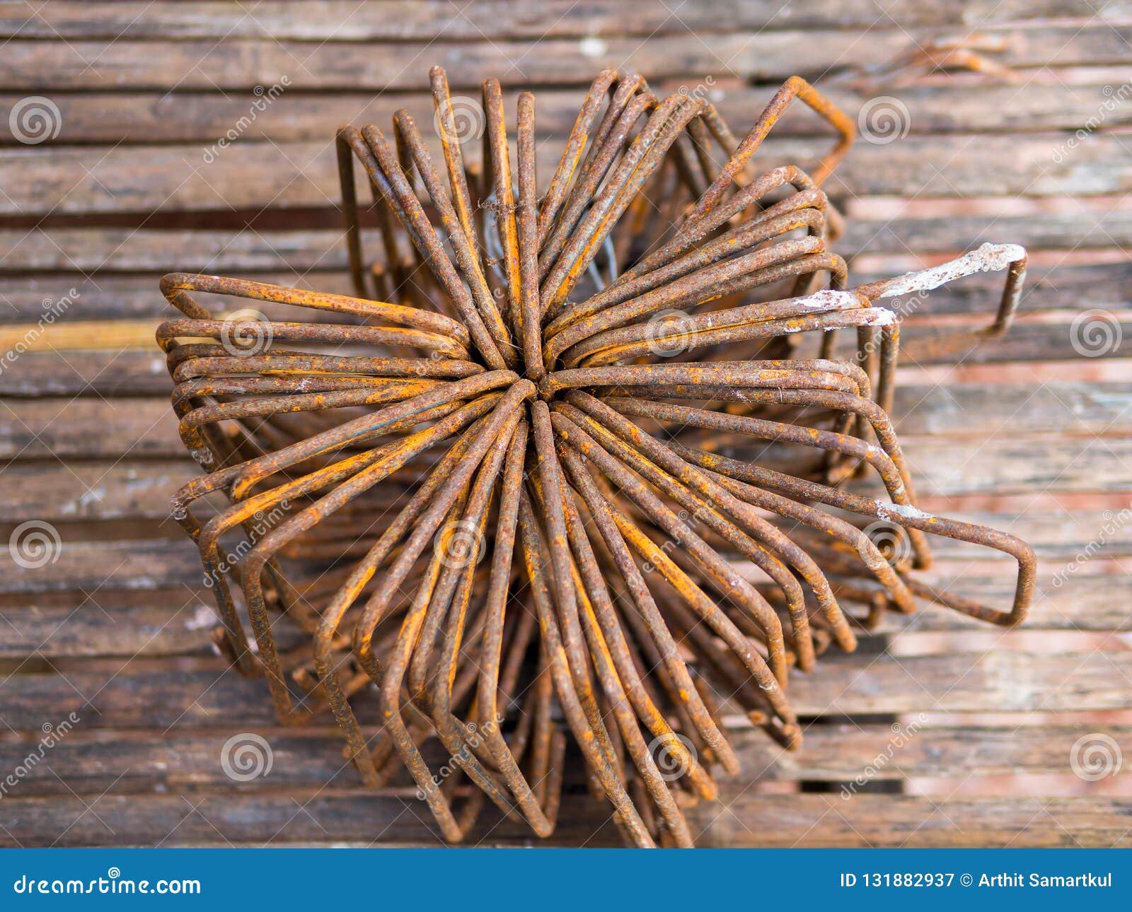 Rust Steel Reinforcement Bars. Not Ready for Use. Stock Image - Image ...