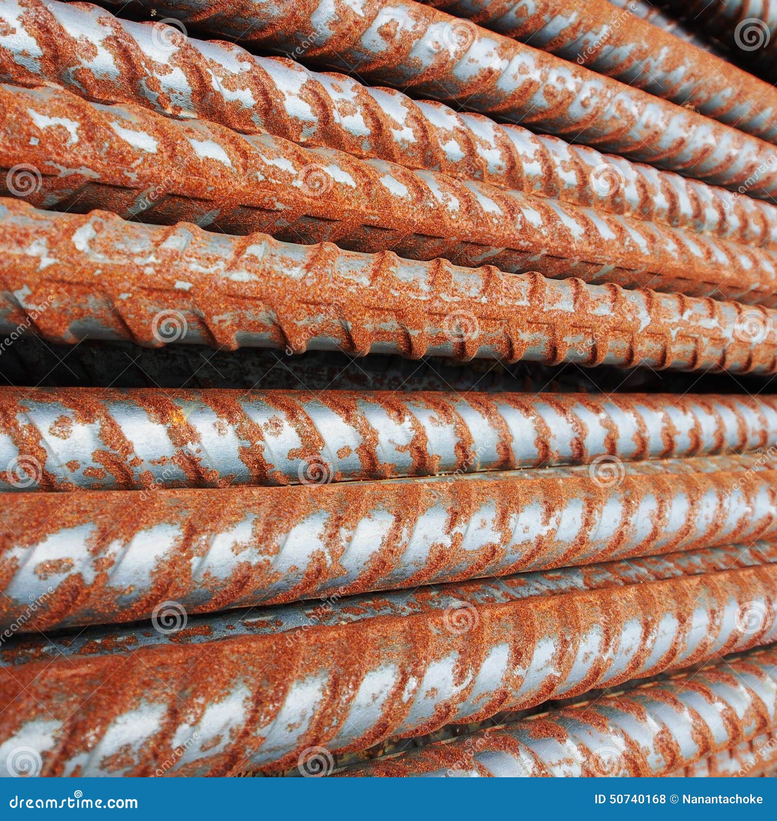 Rust Steel Rods or Bars for Construction Stock Photo - Image of ...