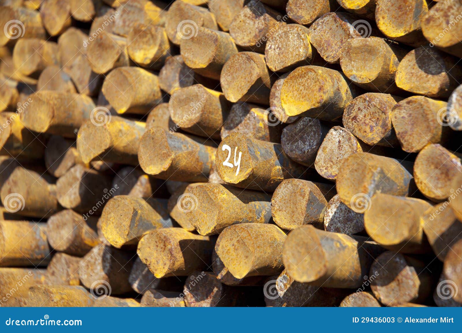 Rust Steel Rods with Number Stock Image - Image of metal, material ...