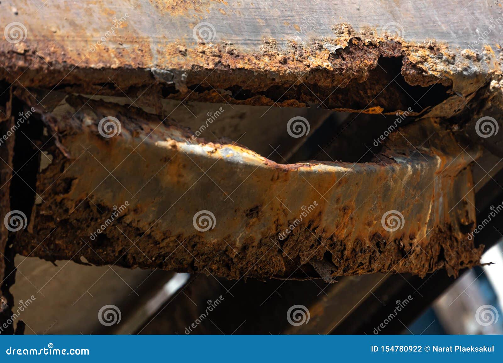 Rust on Steel Structural Columns Stock Photo - Image of joint, design ...