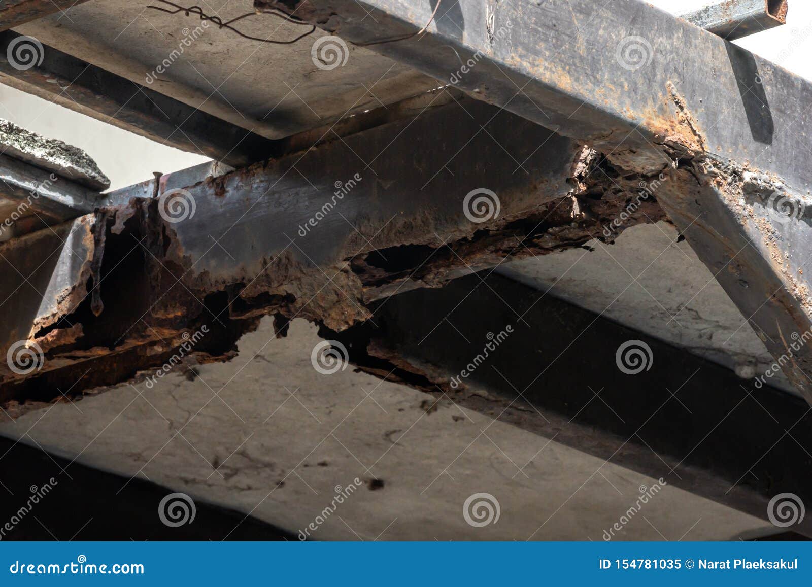 Rust on Steel Structural Columns Stock Image - Image of aged, frame ...