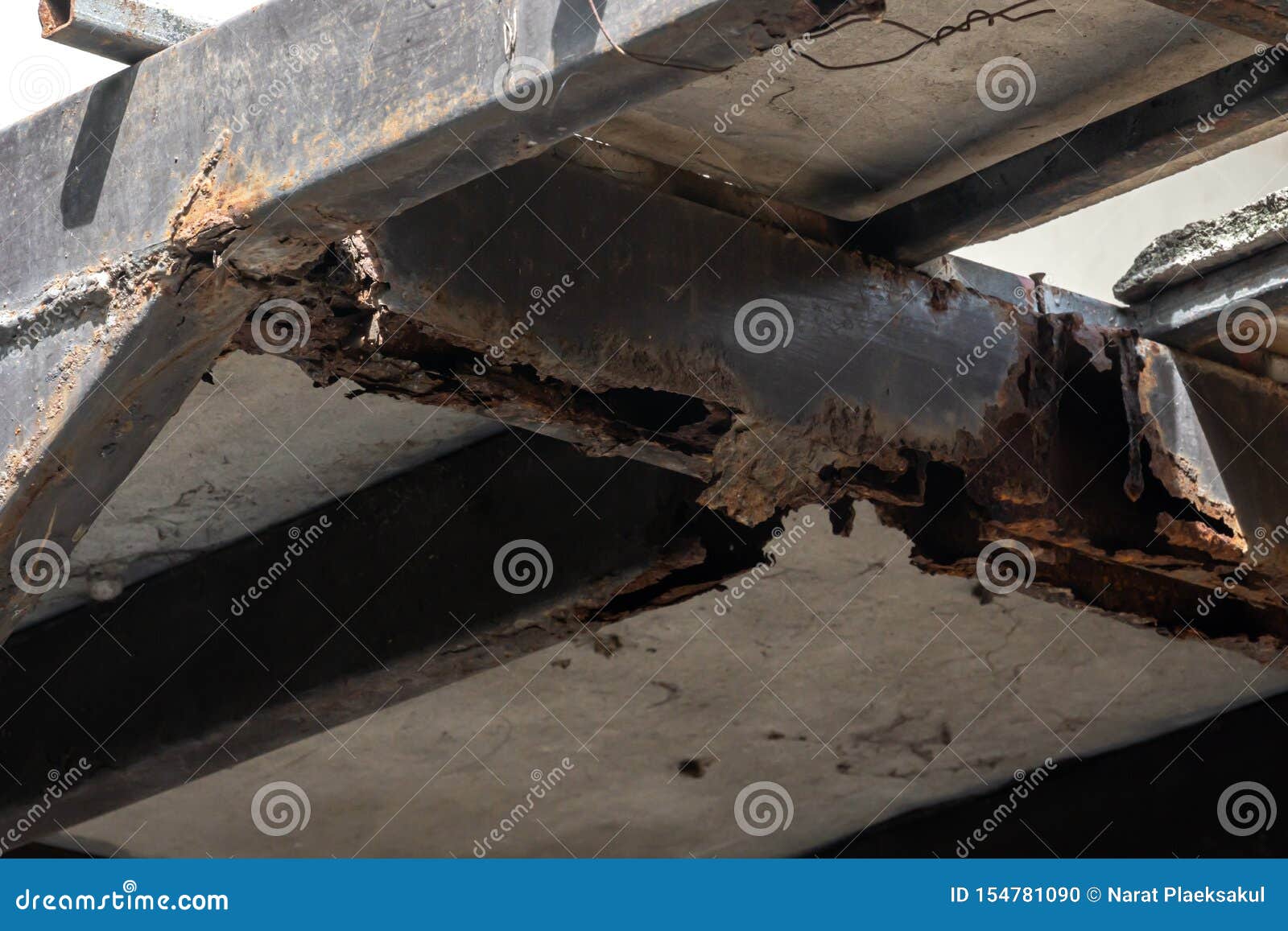 Rust on Steel Structural Columns Stock Photo - Image of destroyed ...