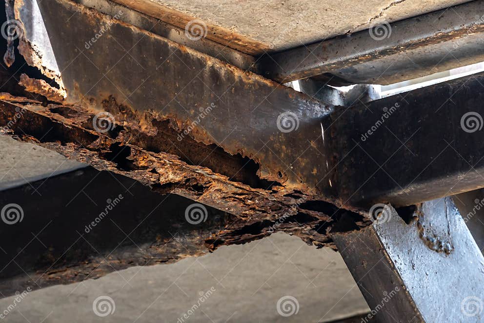 Rust on Steel Structural Columns & Post Stock Image - Image of aged ...
