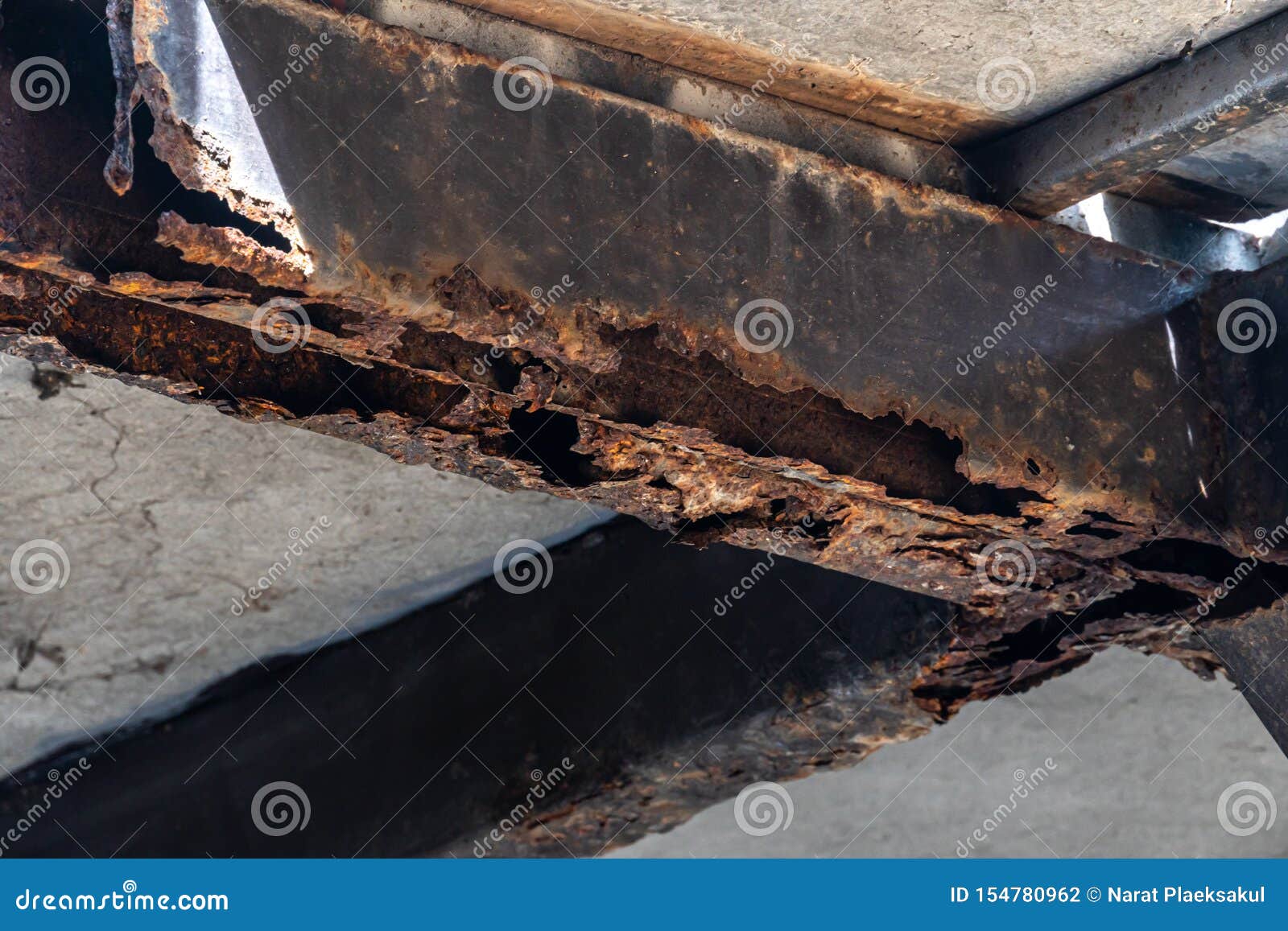 Rust on Steel Structural Columns Stock Photo - Image of dirty, design ...