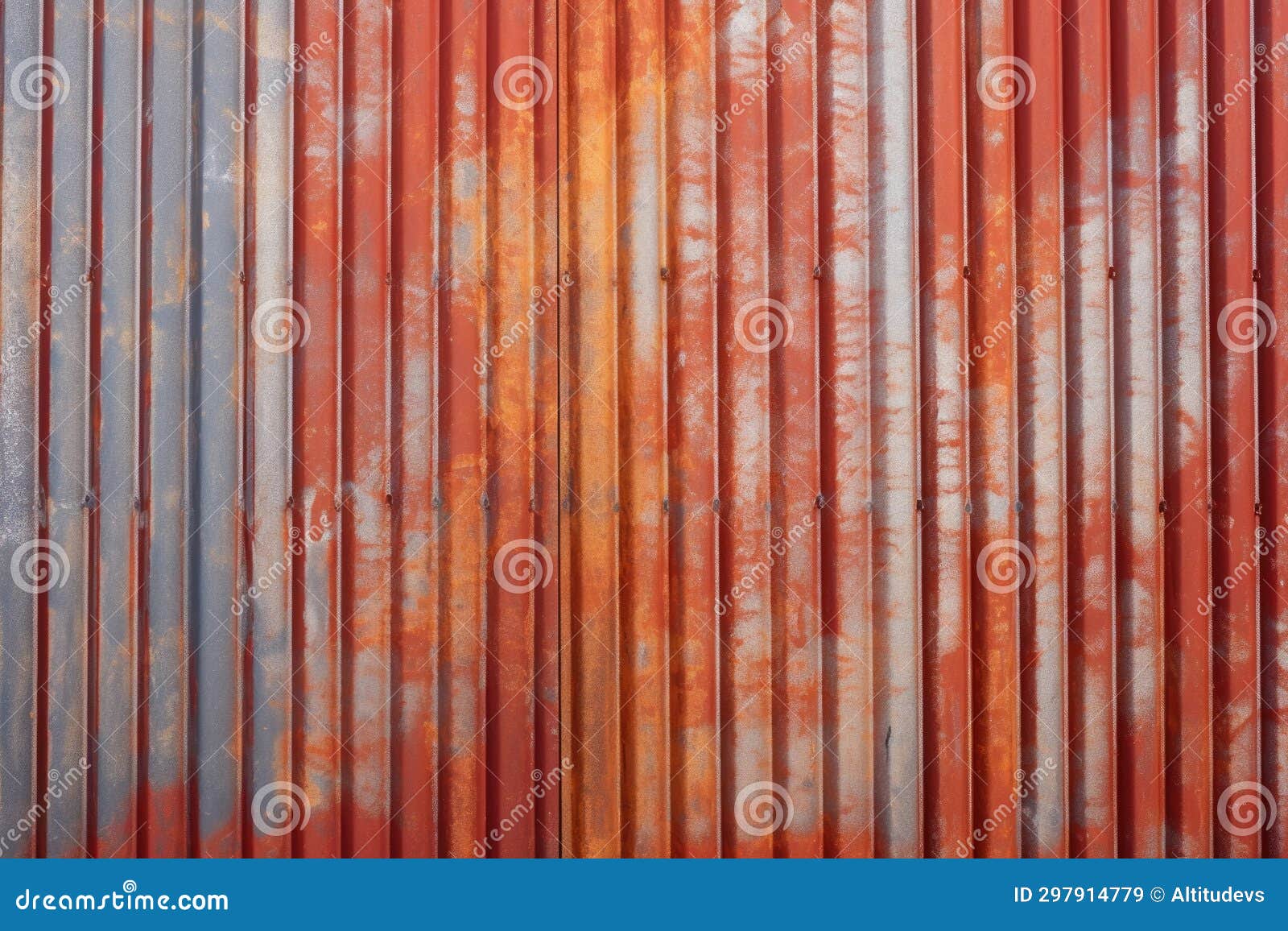 Rust-streaked Corrugated Metal Stock Image - Image of weathered, iron ...