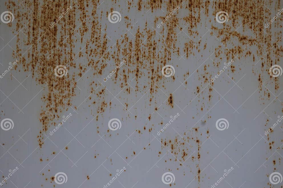 Rust Streaks on a White Wall Stock Photo - Image of texture, states ...