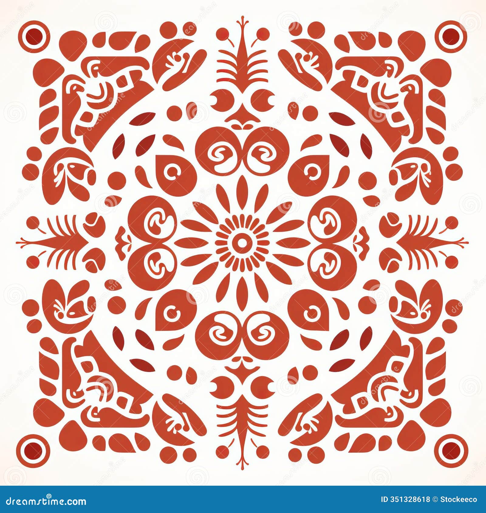 Rust Style Rug Vector Stencil on White Isolated Background Design Stock ...