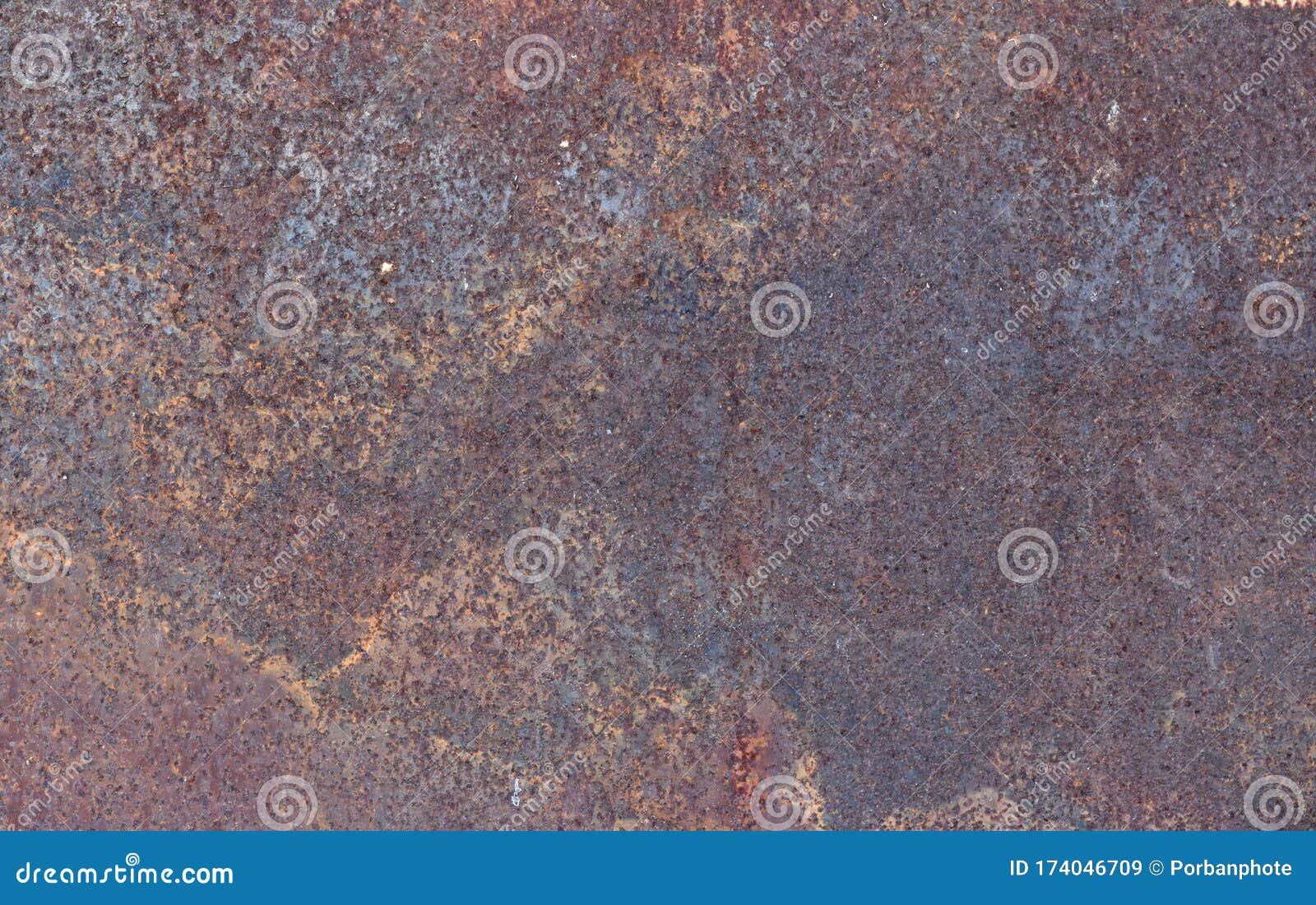 Rust on Surface of the Old Iron Plate. Stock Image - Image of metallic ...