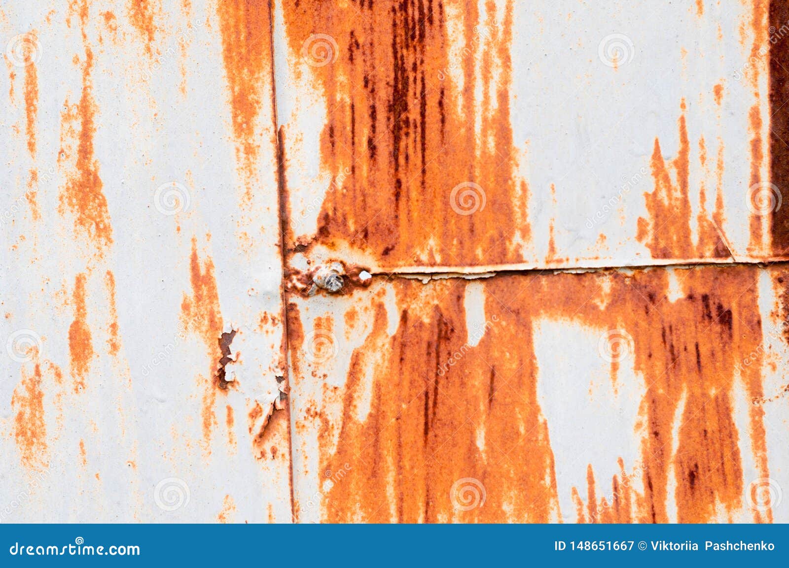 Rust Texture on Metal Surface with Vertical and Horizontal Seams Stock ...