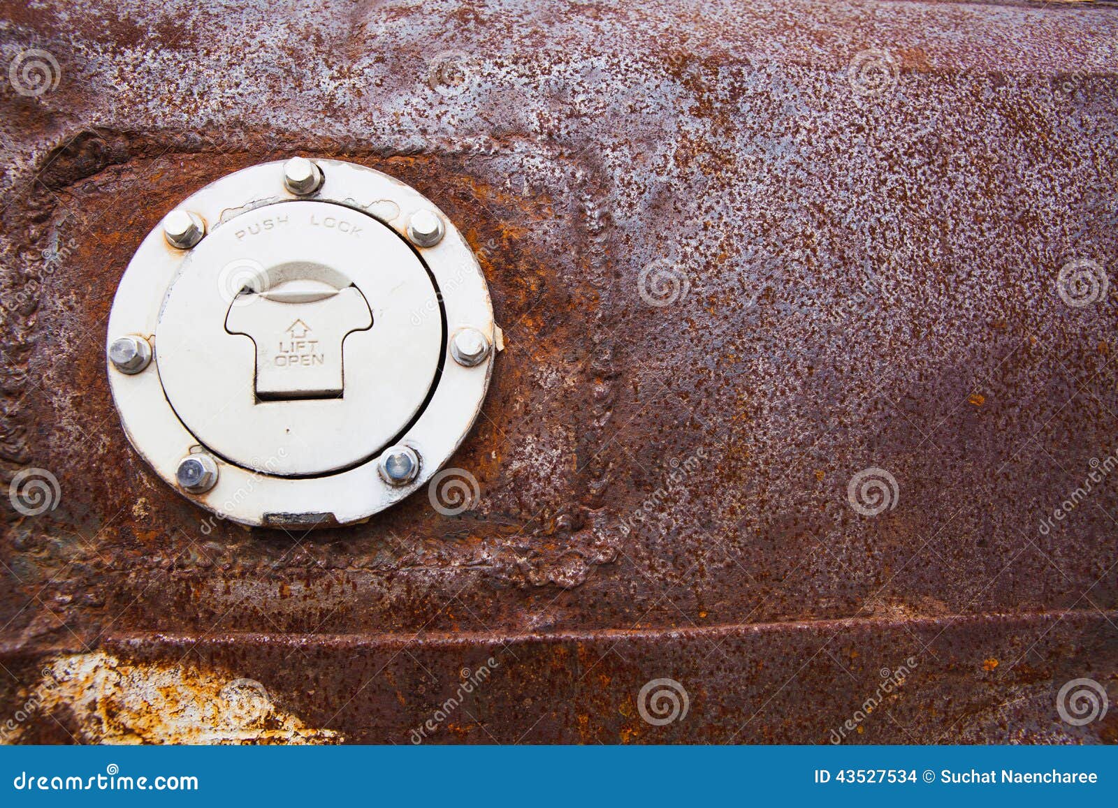 Rust texture on Oil cap stock photo. Image of nameplate - 43527534