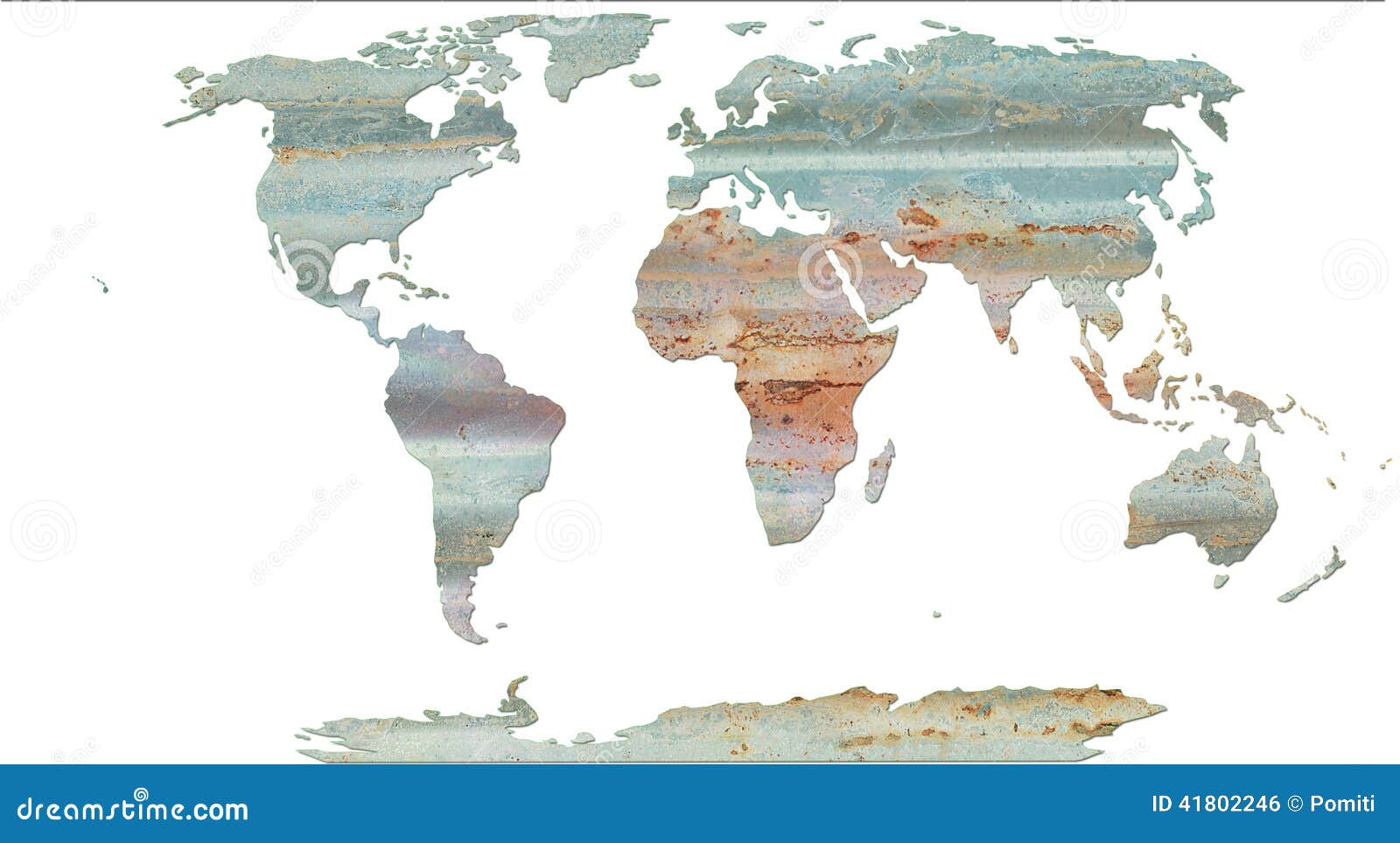 Rust texture on world map stock illustration. Illustration of effect ...